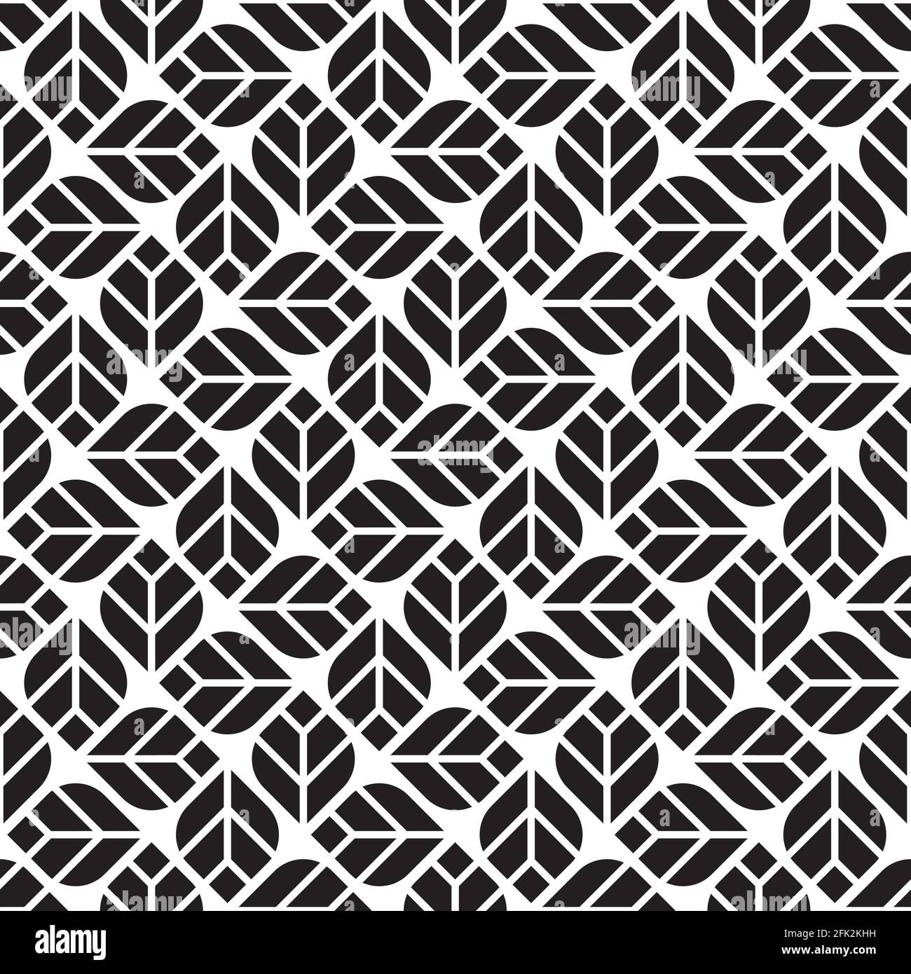 Seamless leaf geometric pattern background wallpaper Stock Vector Image ...