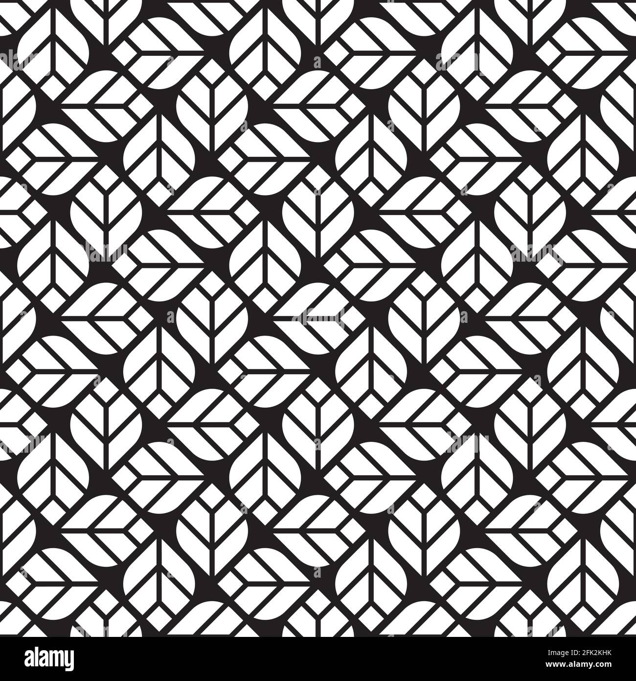 Seamless leaf geometric pattern background wallpaper Stock Vector Image ...