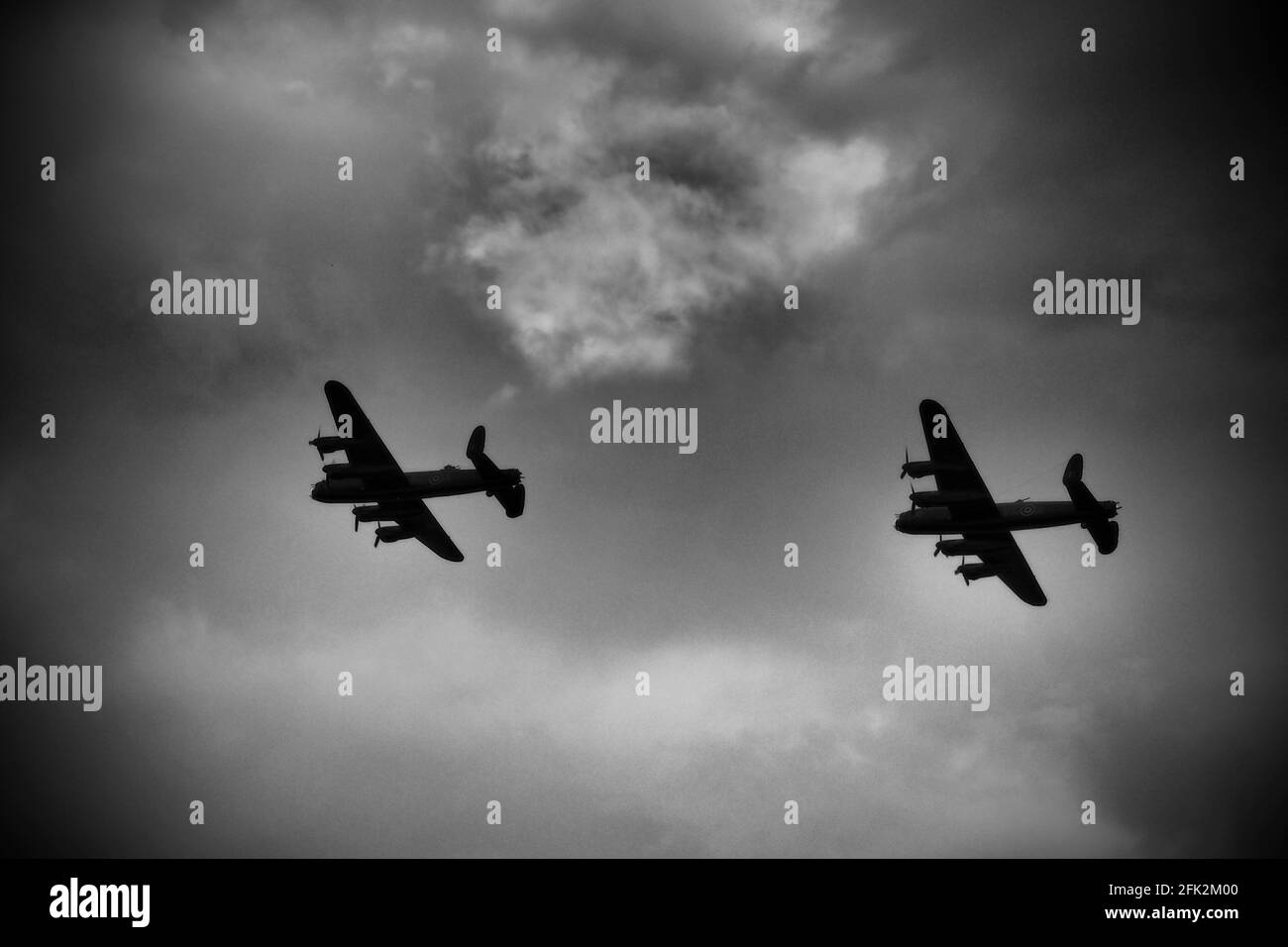 Spitfire and lancaster Black and White Stock Photos & Images - Alamy