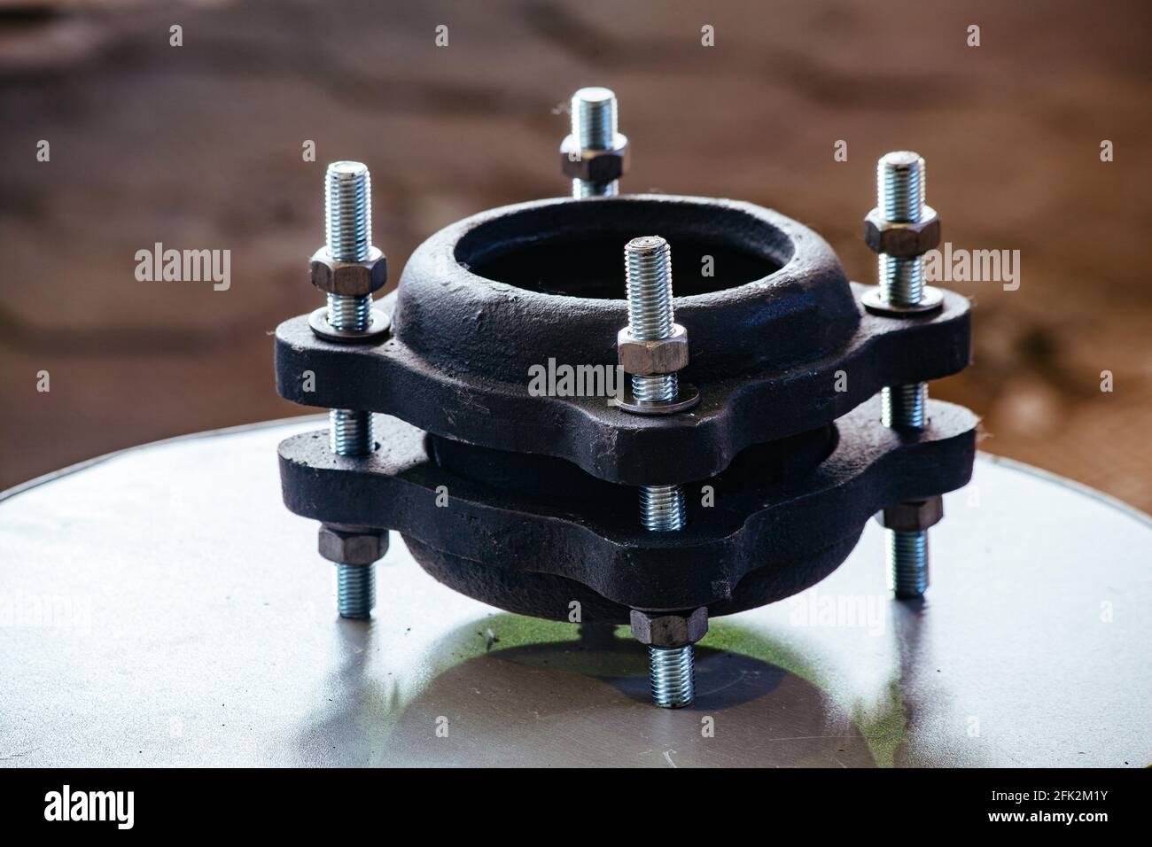 Fast coupling pipe fittings for pipeline repairing Stock Photo - Alamy