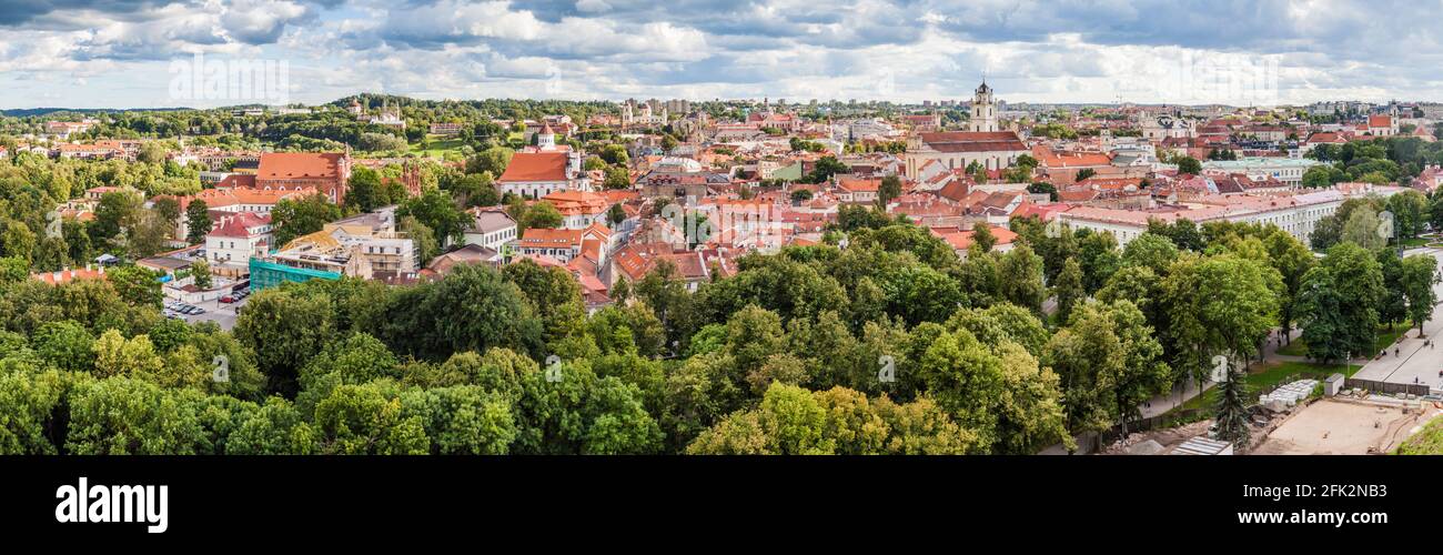 Vilnius old town aerial view hi-res stock photography and images - Alamy