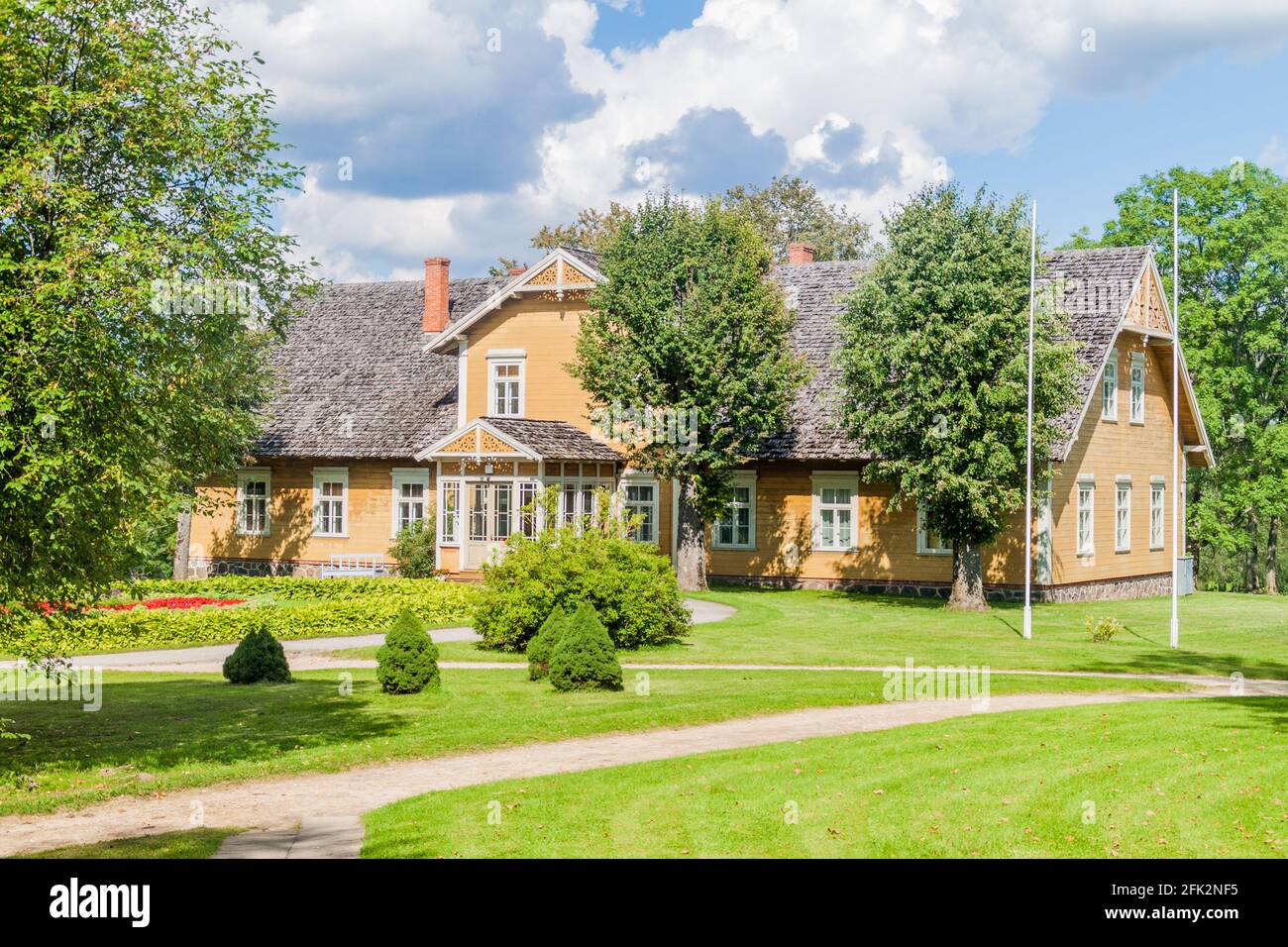 Old village house in Turaida Museum Reserve, Latvia Stock Photo - Alamy