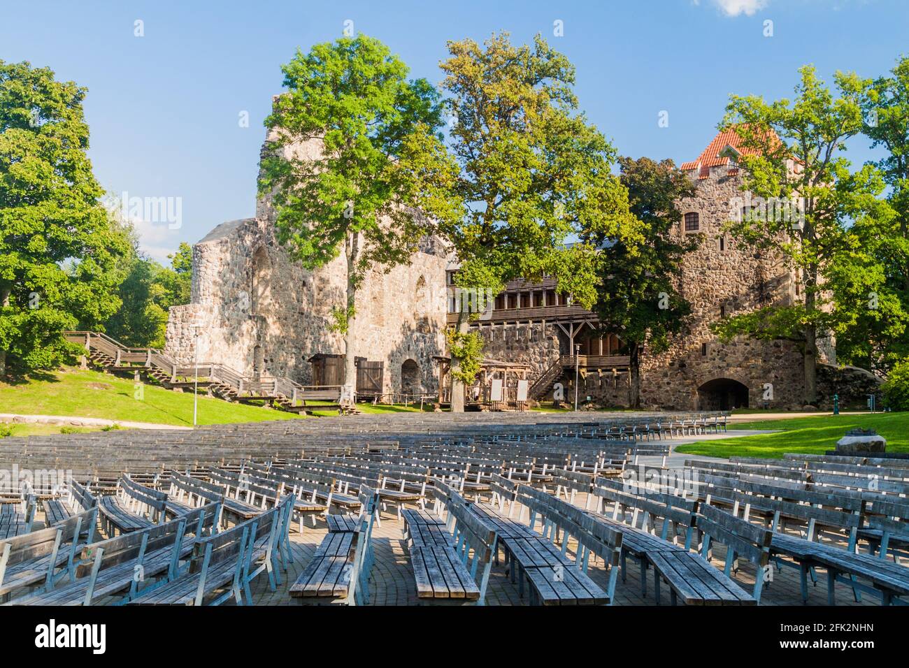 Ruins of Sigulda Medieval Castle, Latvia Stock Photo - Alamy