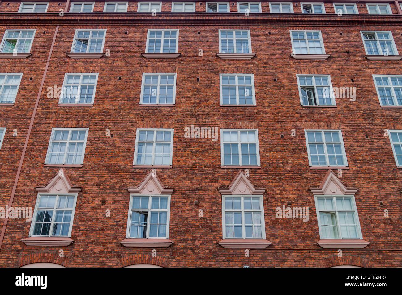 Typical brick house in Helsinki, Finland Stock Photo - Alamy