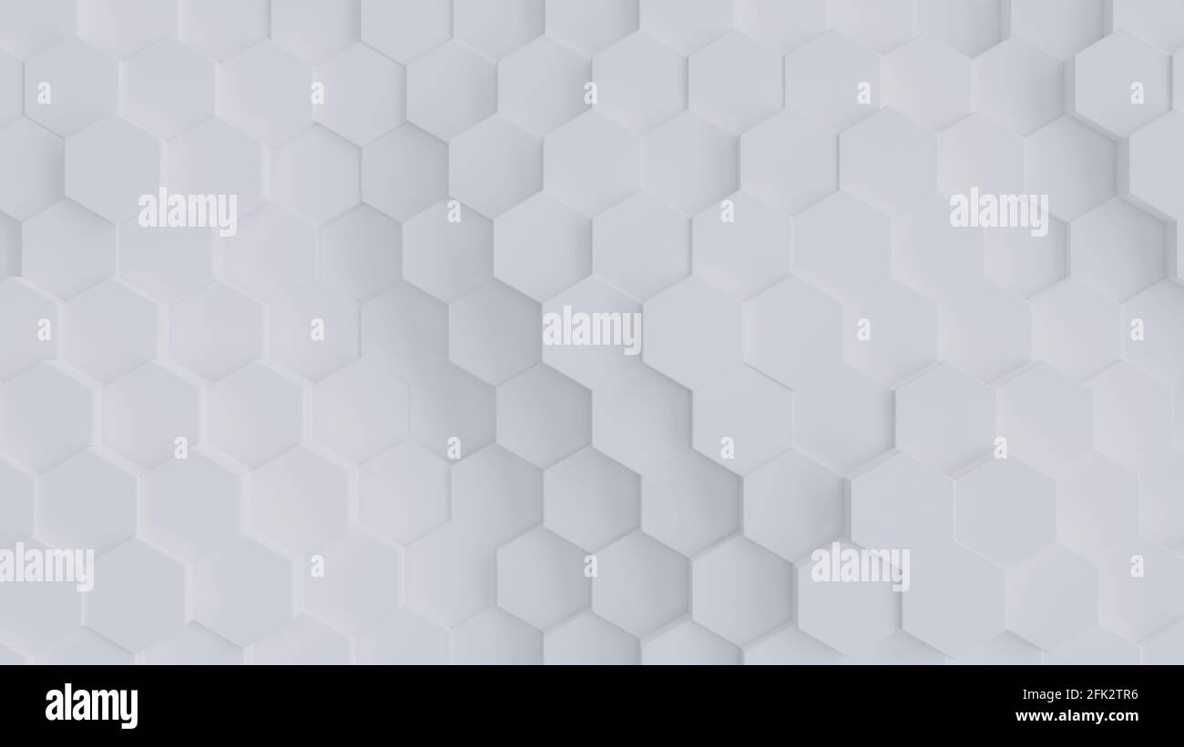 White hexagon pattern background.3d rendering Stock Photo - Alamy