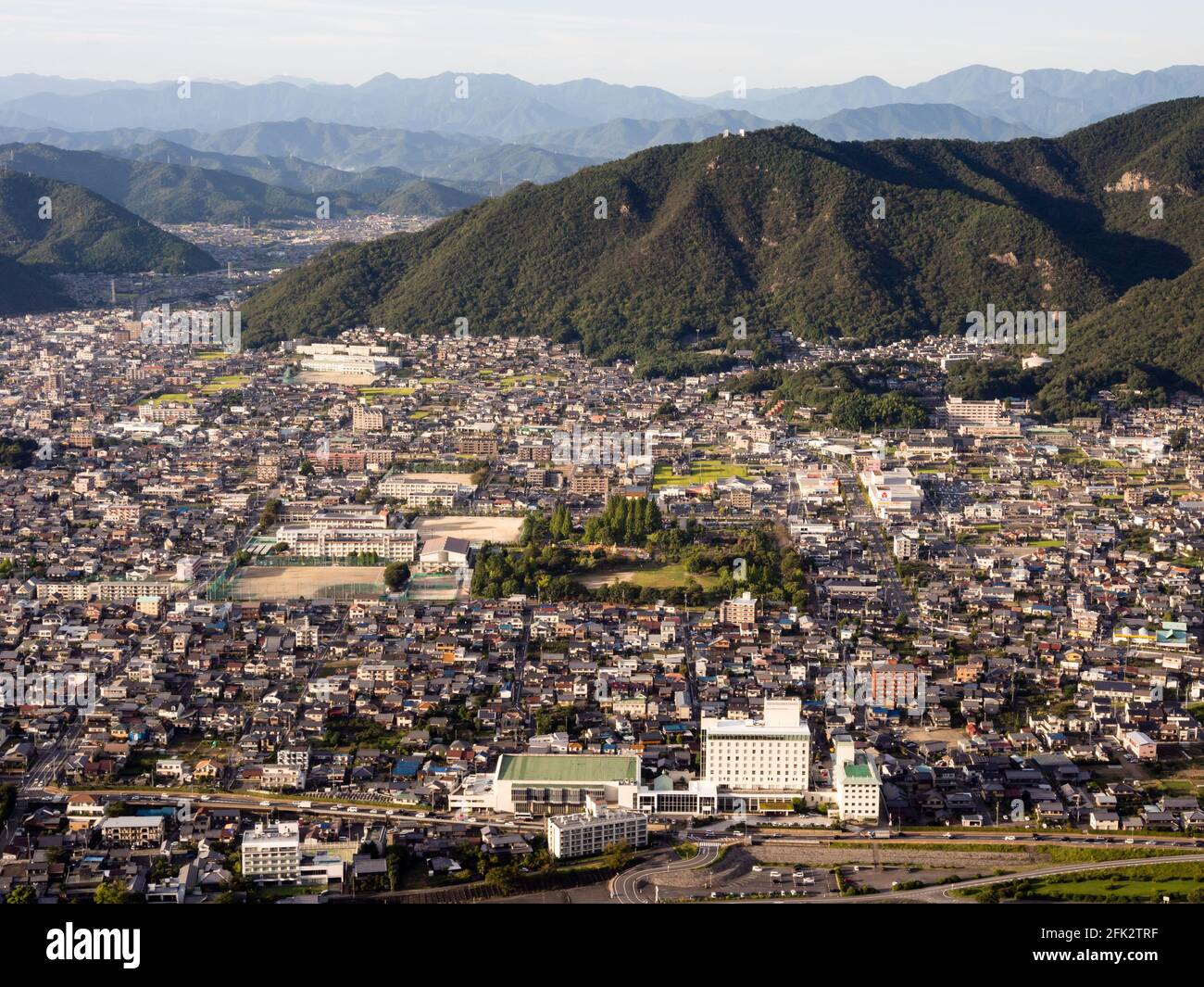 Gifu, Japan - October 3, 2015: Panoramic view of Gifu city from the top ...