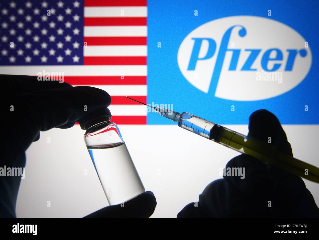 Covid virus illustration us flag hi-res stock photography and images ...