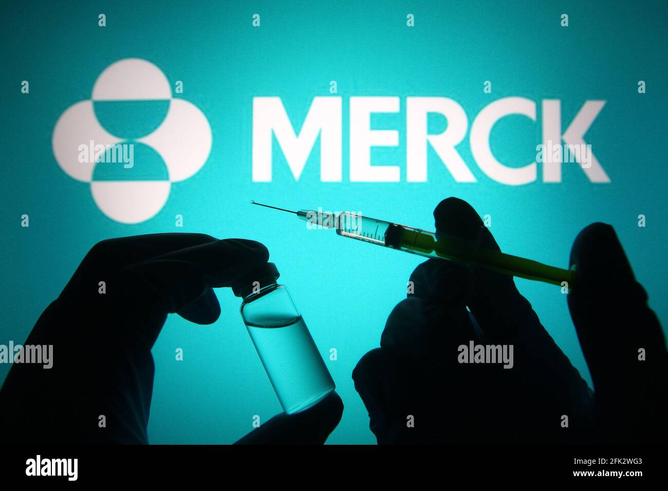 Ukraine. 27th Apr, 2021. In this photo illustration, silhouette of ...