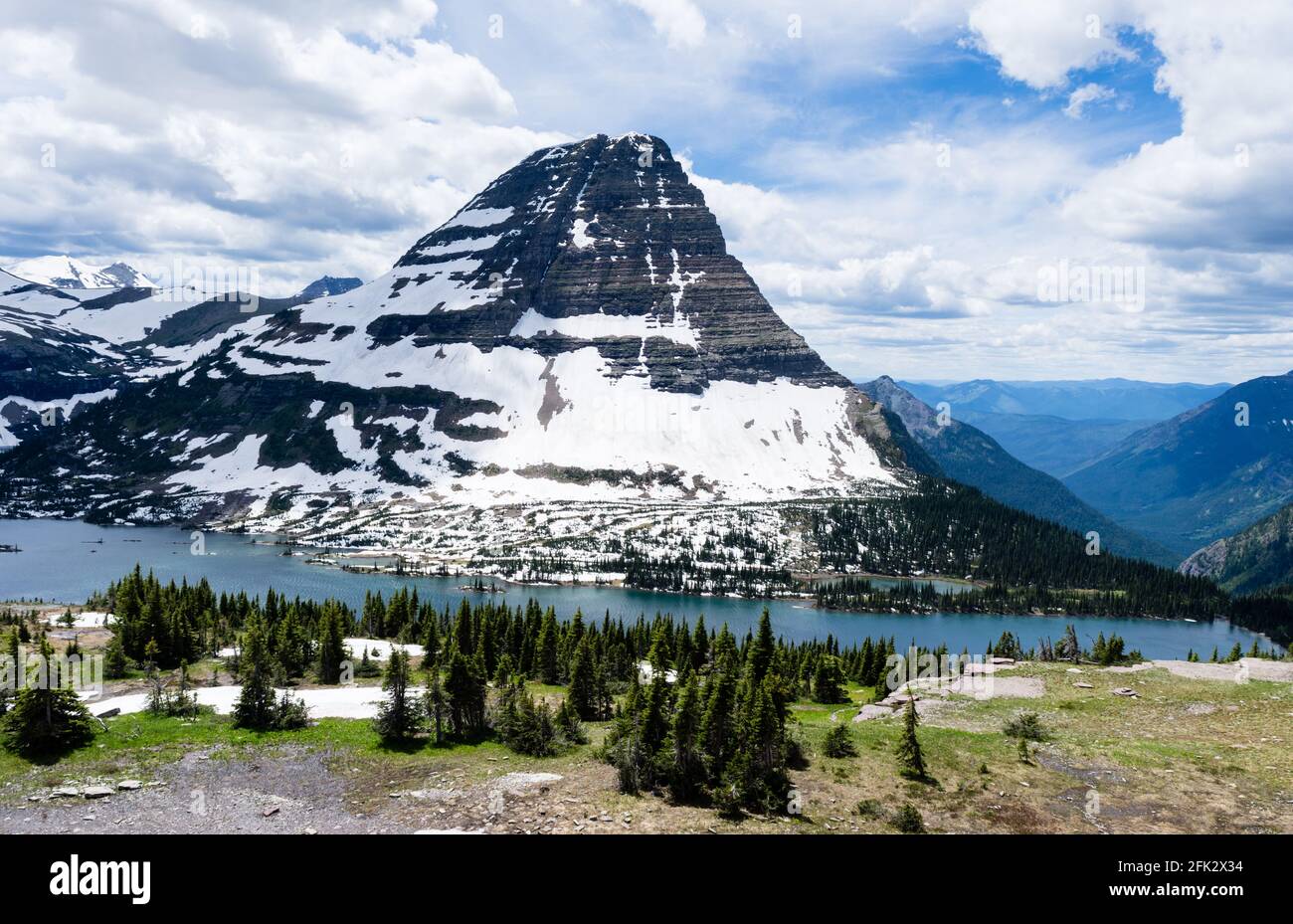 Bearhat mountain and Hidden Lake in Glacier National Park, USA Stock Photo - Alamy
