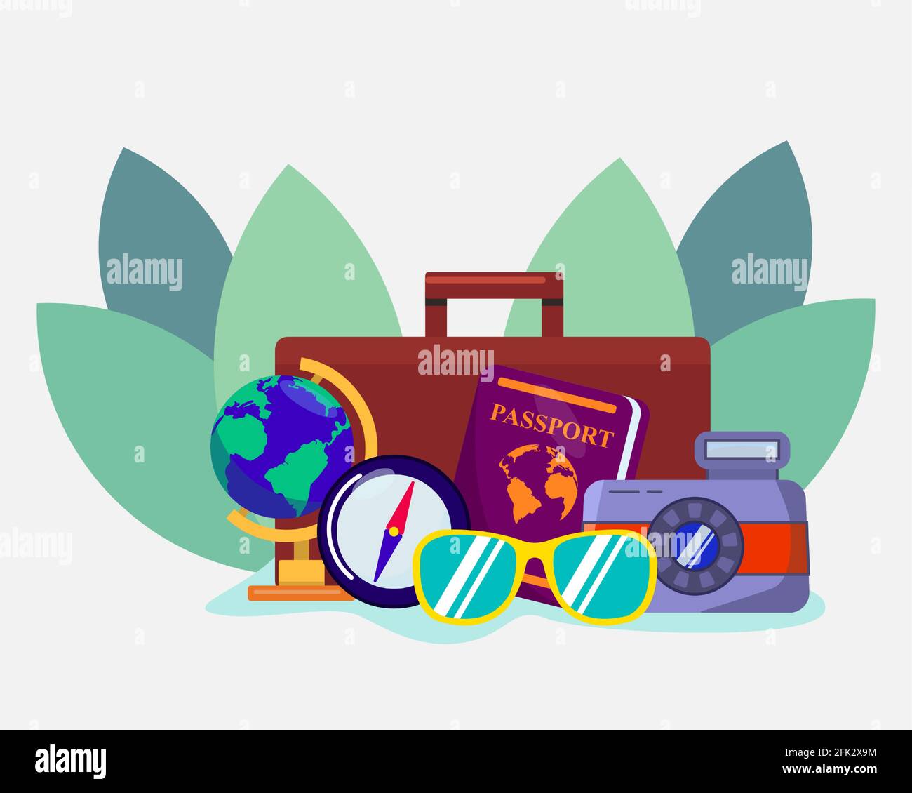 travel concept symbol for banner vector illustration Stock Vector Image ...
