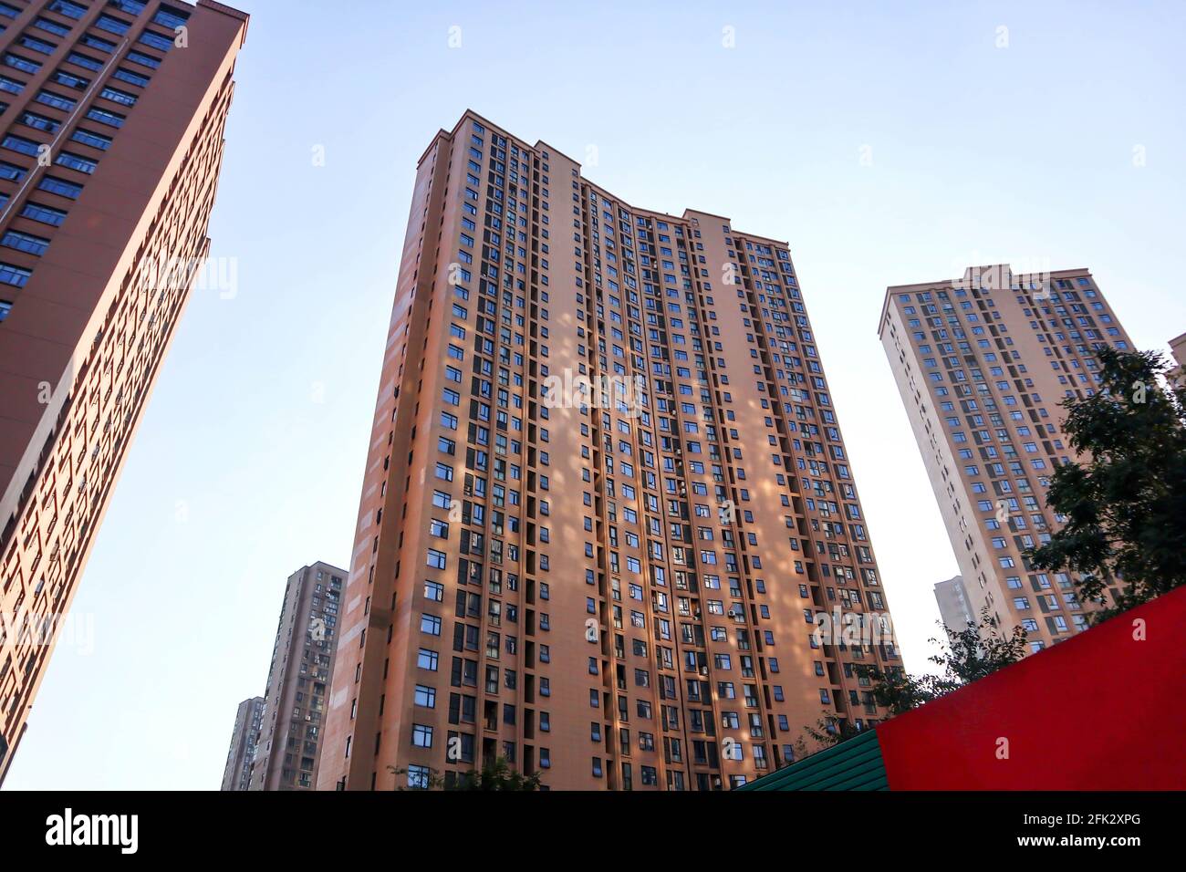 These modern buildings are apartments and offices for the Chinese ...