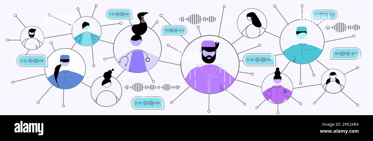 people communicating by voice messages in mobile app audio chat ...
