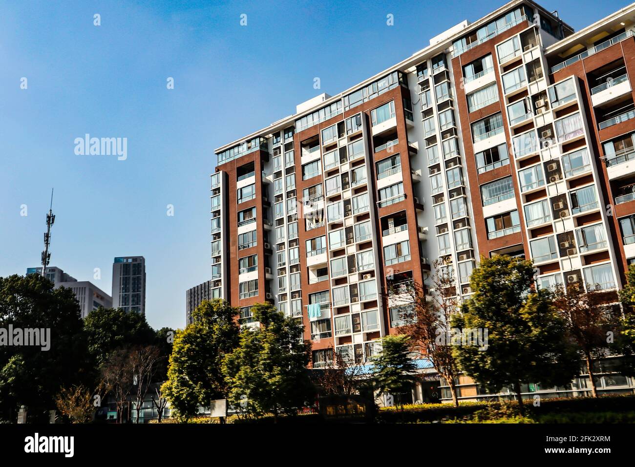 These modern buildings are apartments and offices for the Chinese ...