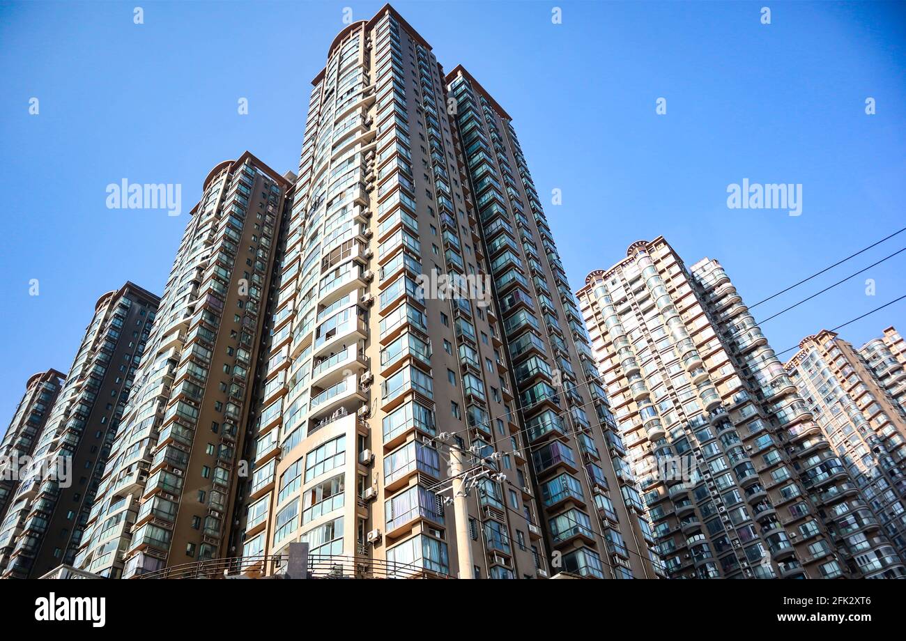 These modern buildings are apartments and offices for the Chinese ...