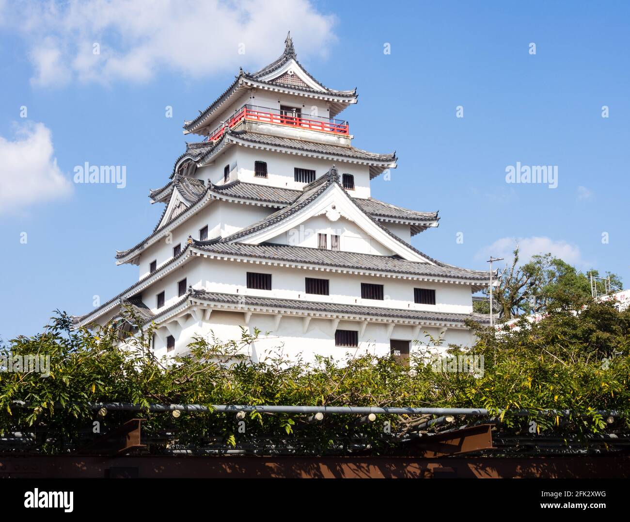 Traditional Japanese samurai castle in Karatsu, Saga prefecture Stock ...