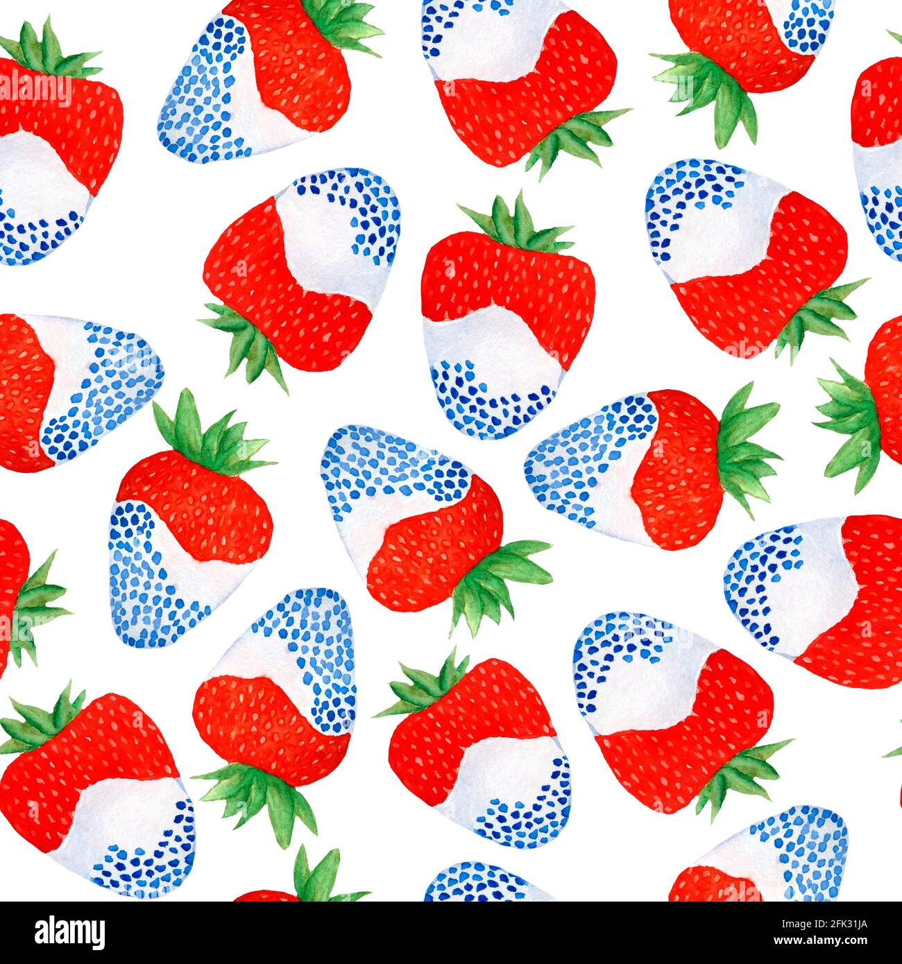 Watercolor seamless hand drawn pattern for patriotic 4th fourth of July ...