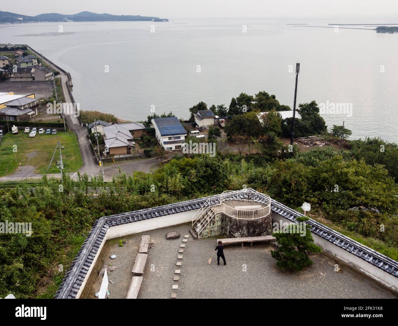 Kitsuki, Japan - October 31, 2016: Kitsuki city, panoramic view from ...