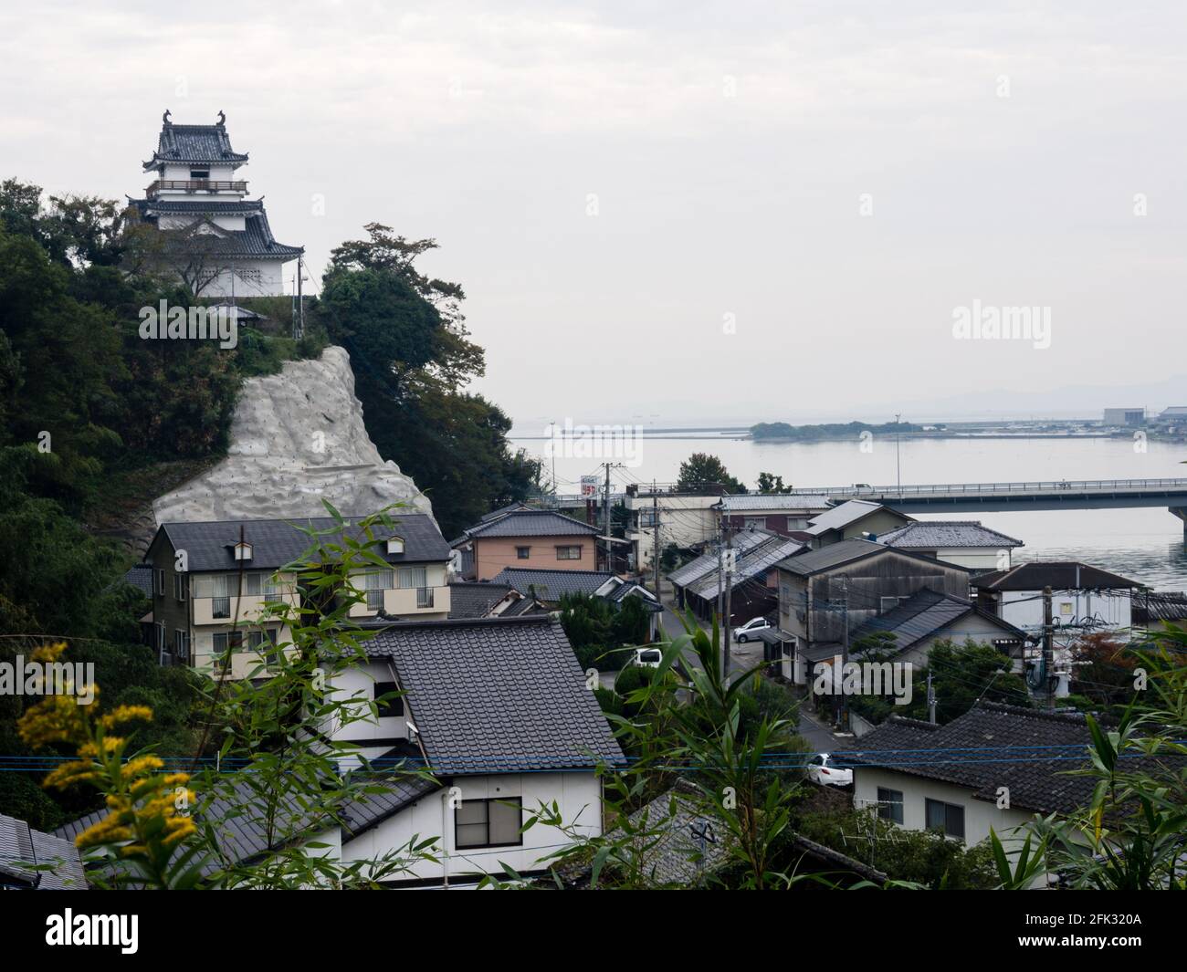 Kitsuki, Japan - October 31, 2016: City view with Kitsuki castle at the ...