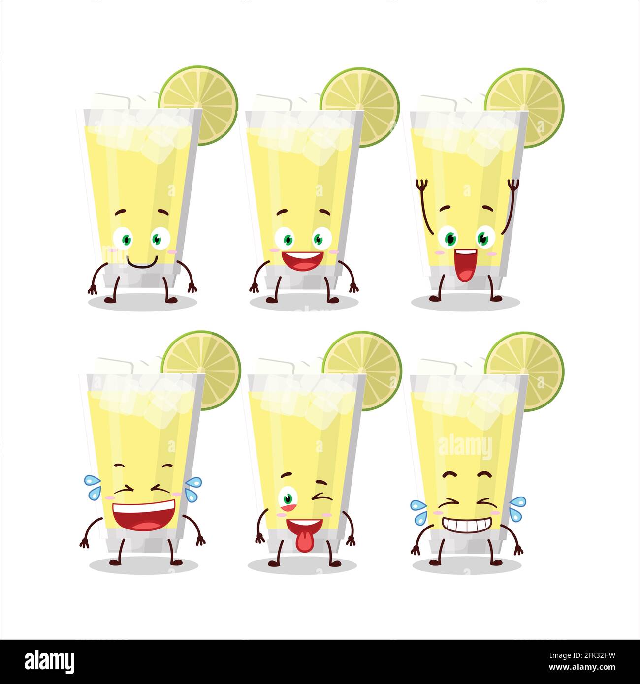 Cartoon character of lemonade with smile expression. Vector ...