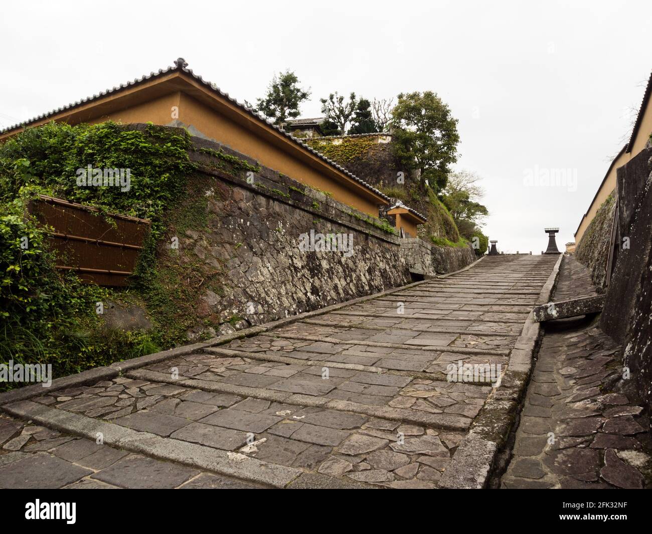 Historic downtown Kitsuki, an old Japanese castle town in Oita ...