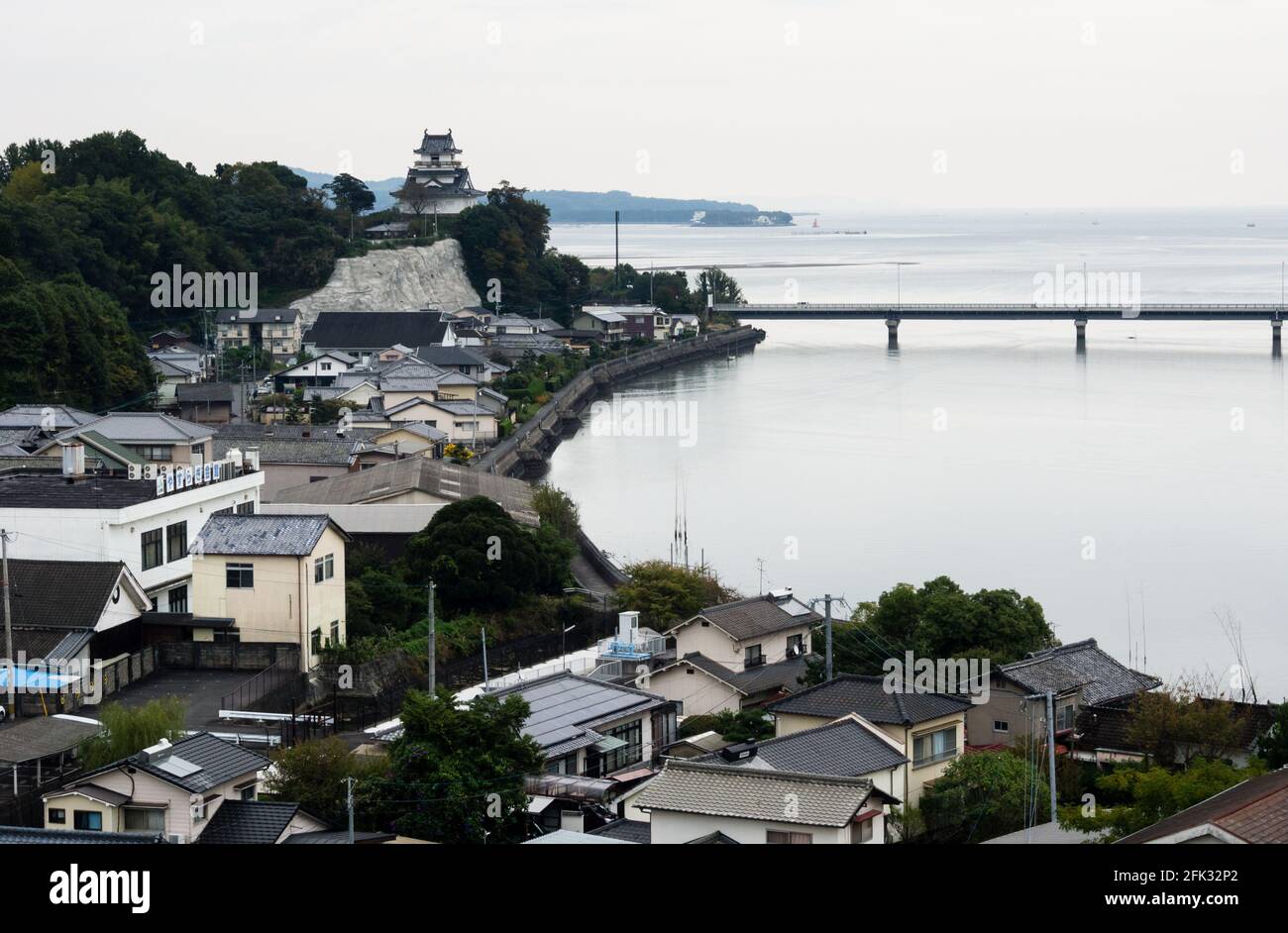 Panoramic view of Kitsuki city with Kitsuki castle Stock Photo - Alamy