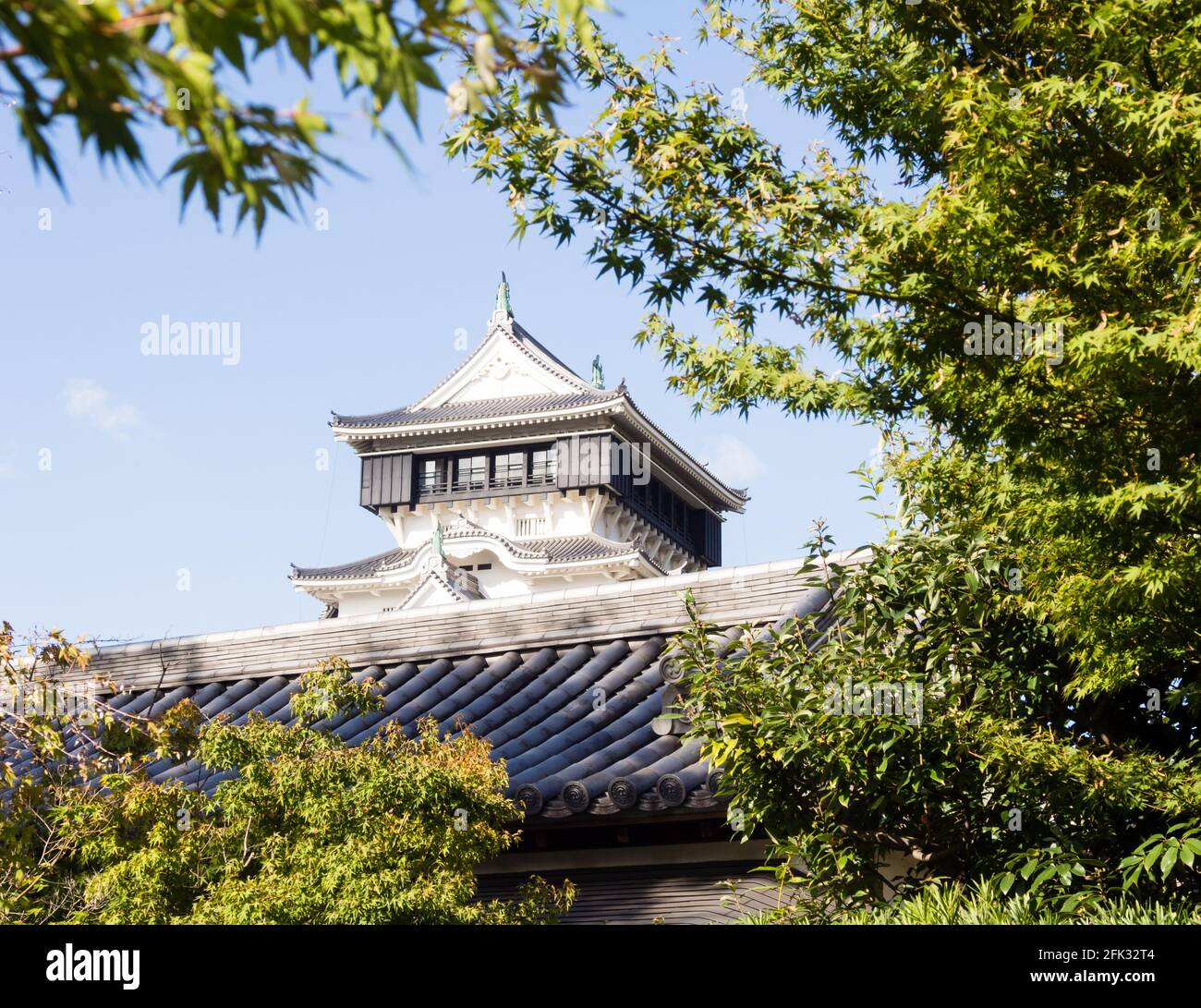 White tower of Kokura castle in Kitakyushu, Japan Stock Photo - Alamy
