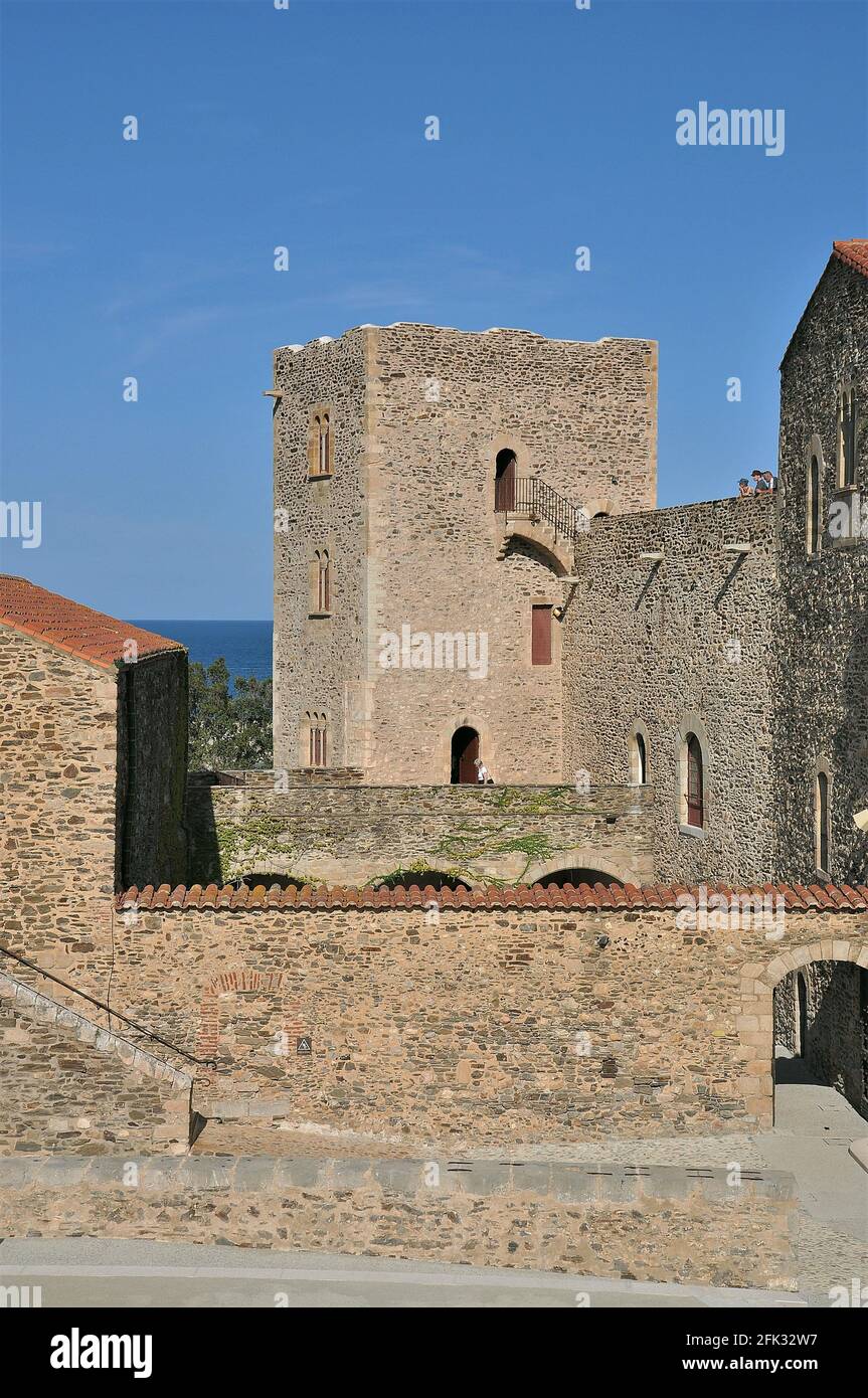 Royal Castle of Collioure-France Stock Photo - Alamy