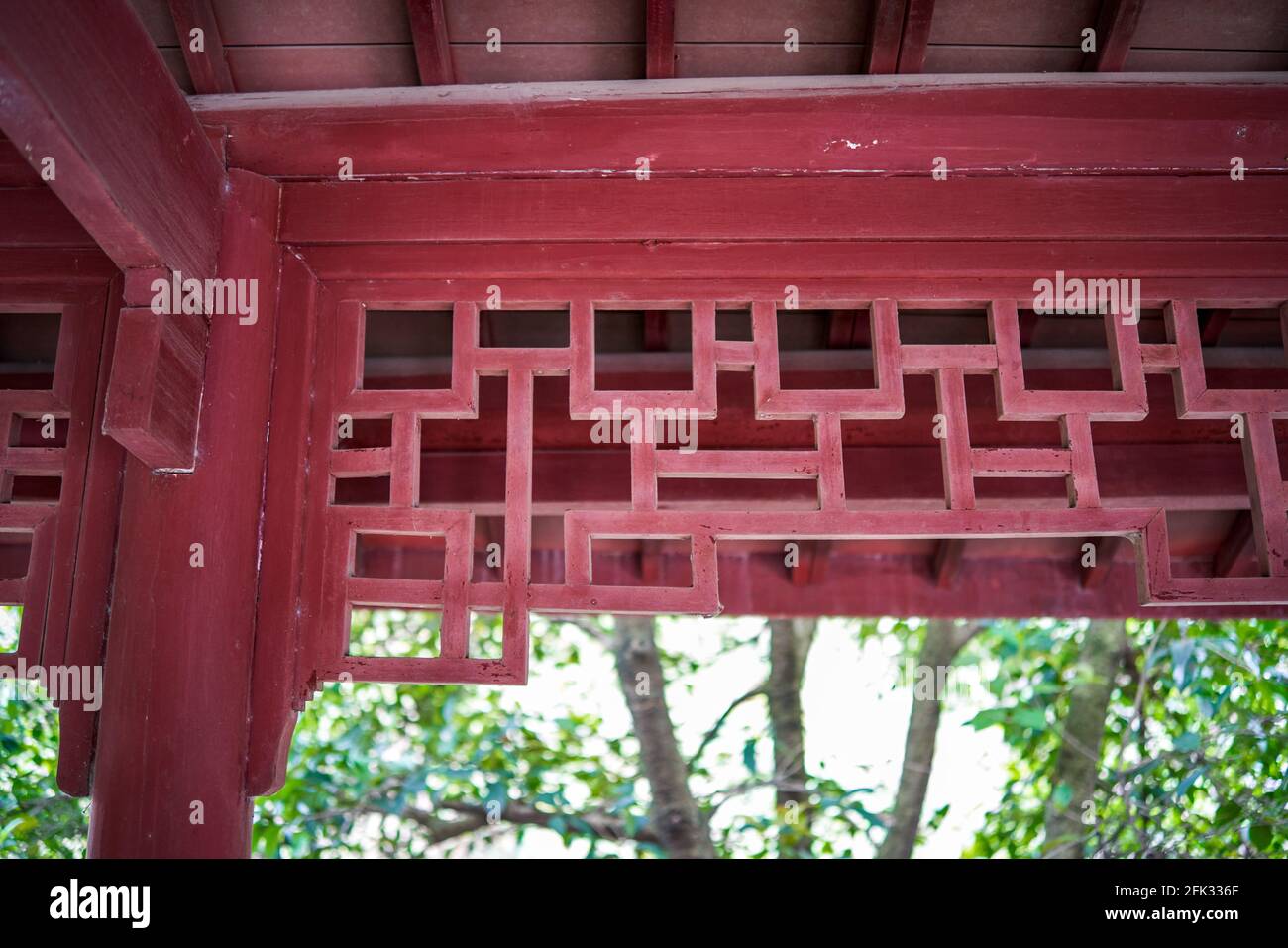 Wooden promenade of ancient Chinese retro buildings Stock Photo - Alamy