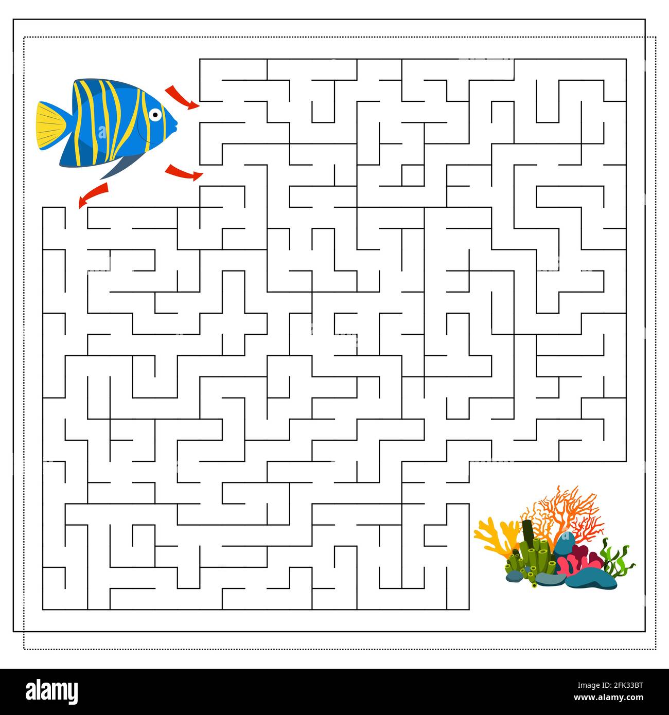 Blue labyrinth kids maze hi-res stock photography and images - Alamy