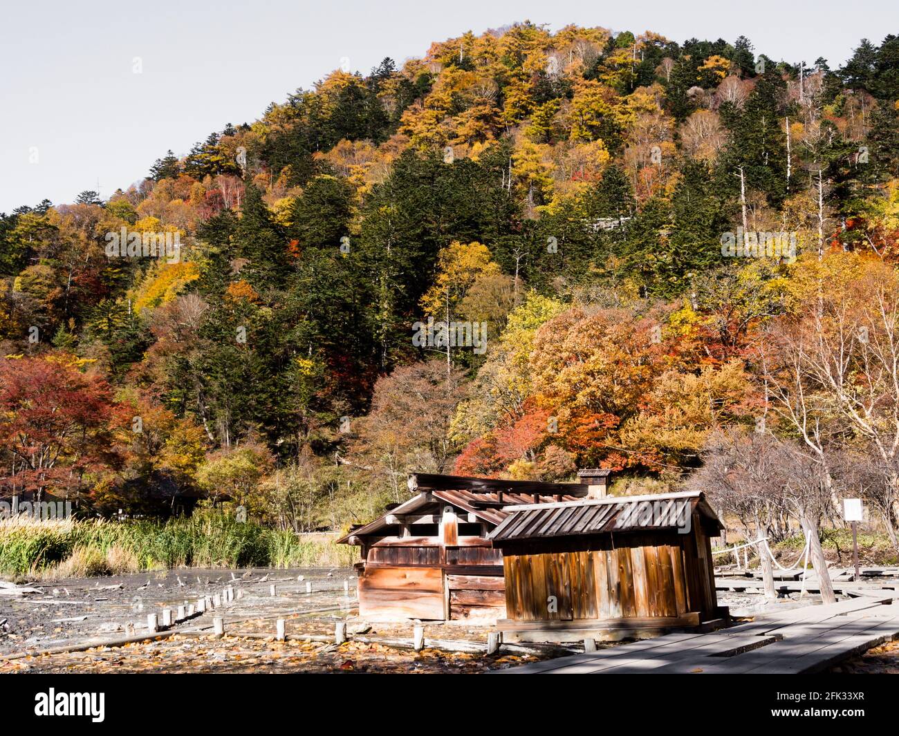 Nikko, Japan - October 24, 2016: Fall colors in Nikko-Yumoto hot ...