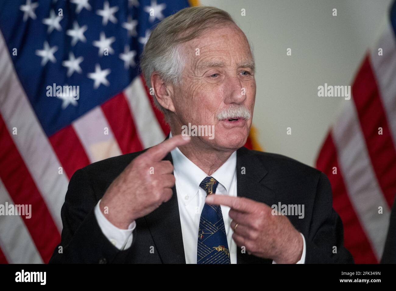 United states senator angus king jr independent of maine hi-res stock ...