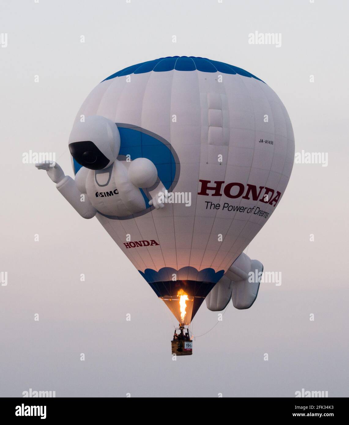 Saga, Japan - November 4, 2016: Hot air balloon in shape of robot ...