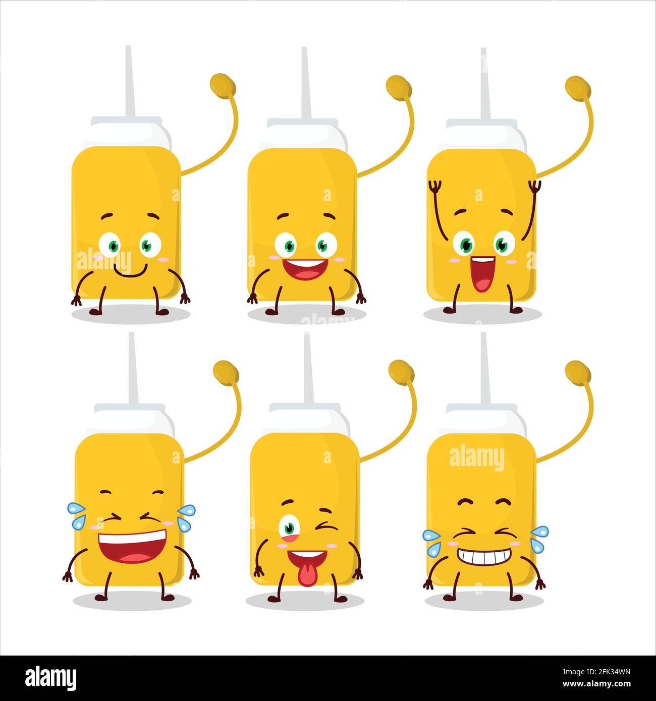 Cartoon character of sauce with smile expression. Vector illustration ...