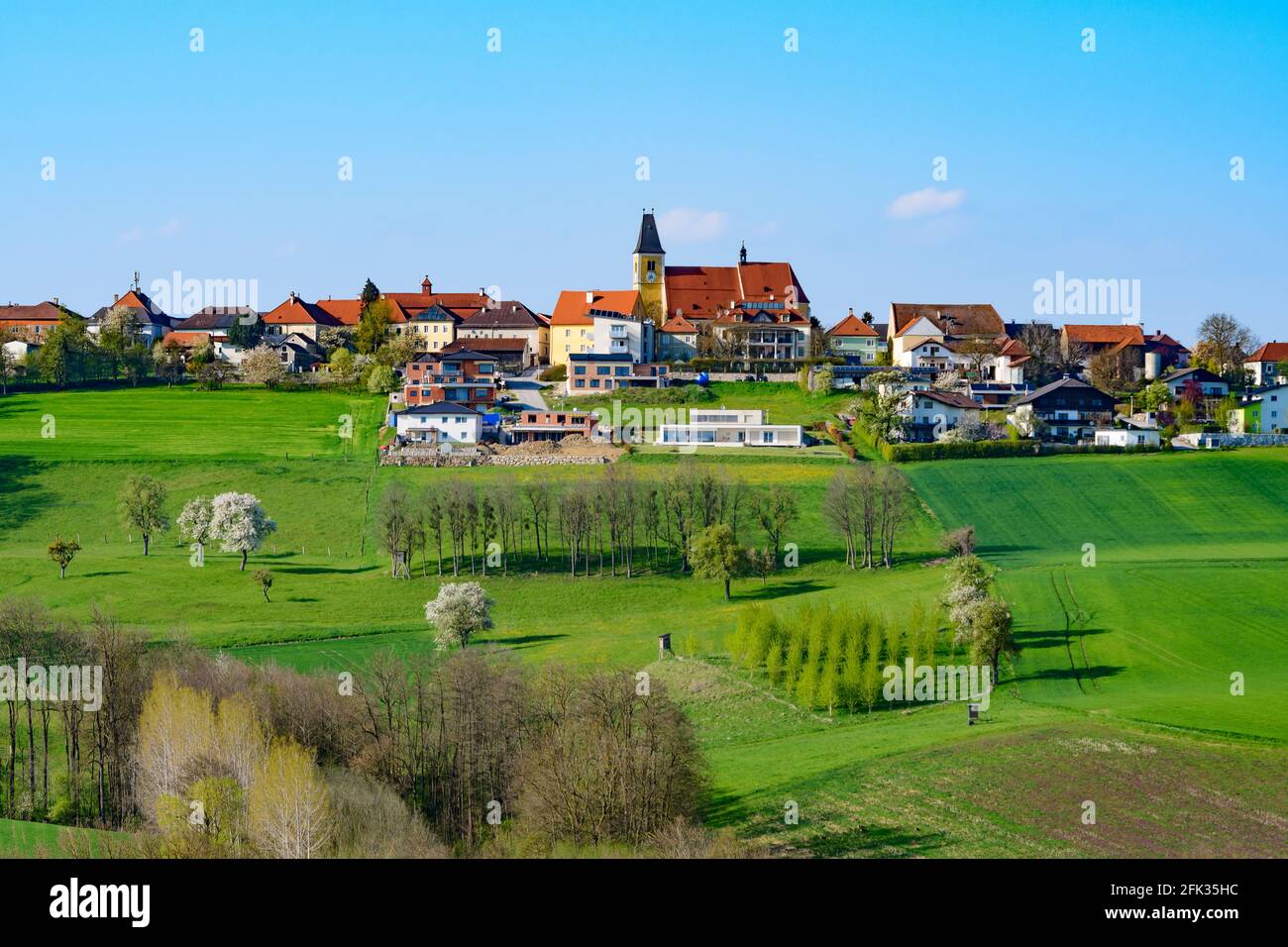 village view of strengberg in the lower austrian region mostviertel ...
