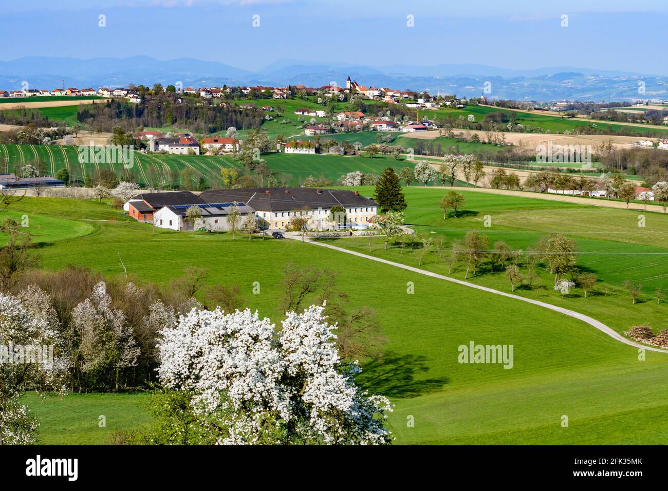 village view of strengberg in the lower austrian region mostviertel ...