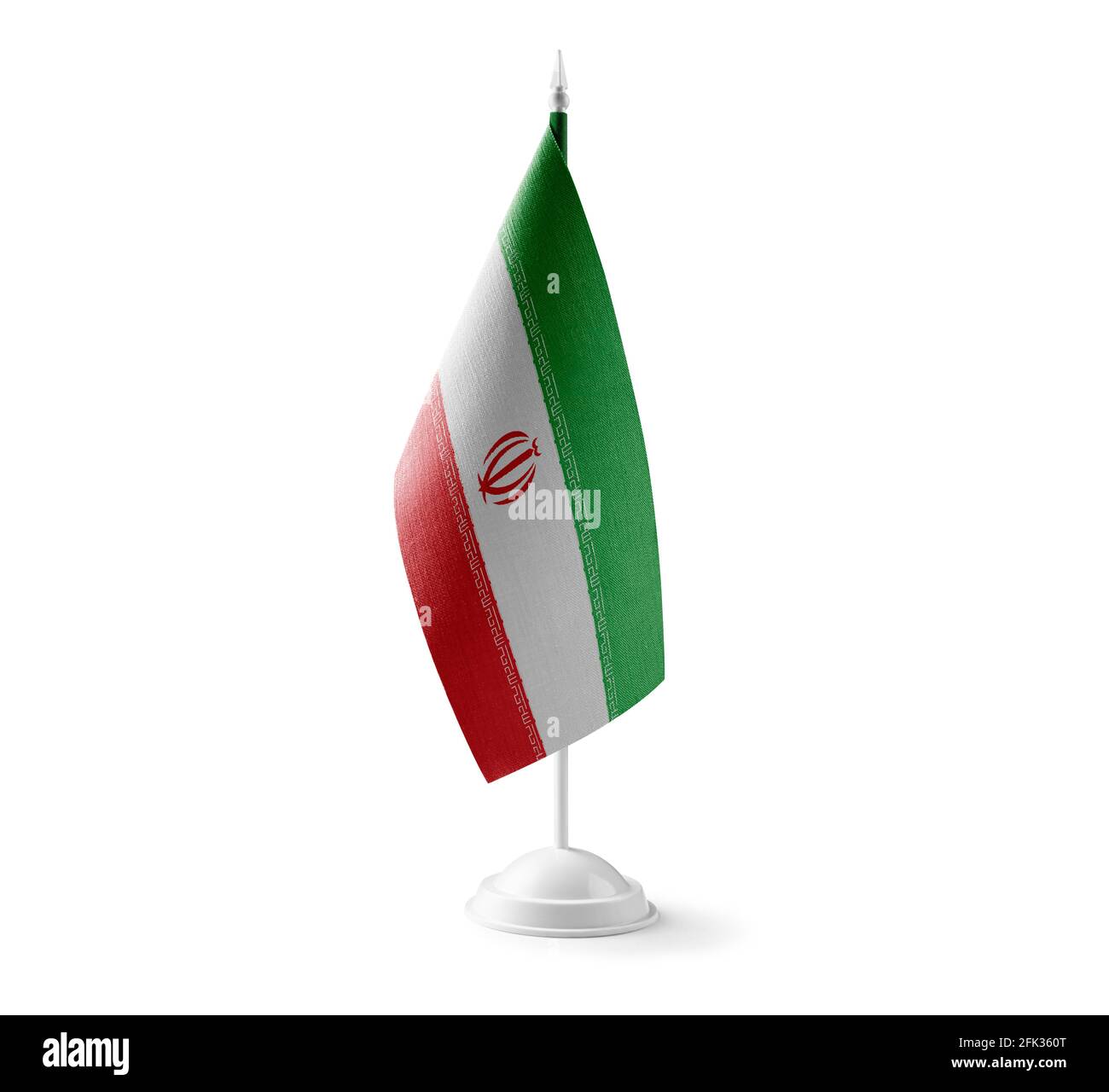 Small national flag of the Iran on a white background Stock Photo - Alamy