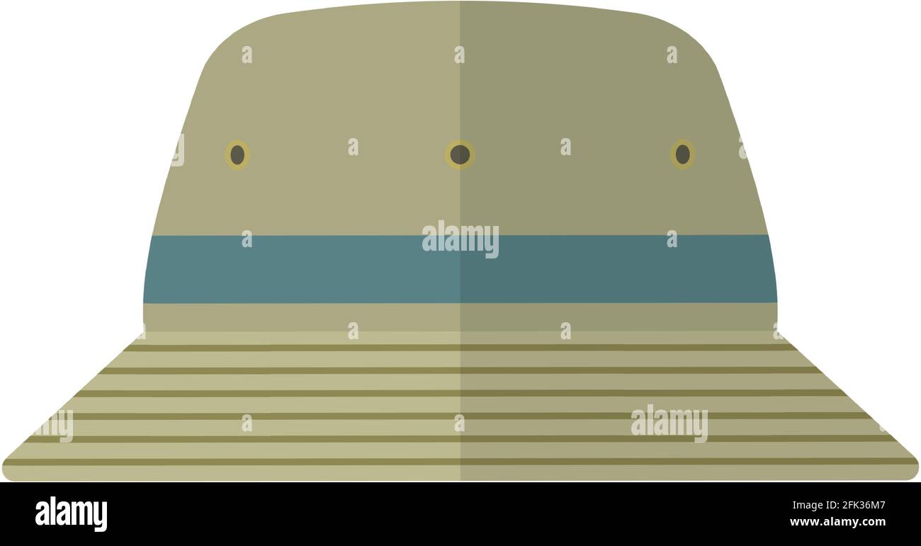 Tourist hat vector adventure icon illustration on white Stock Vector ...