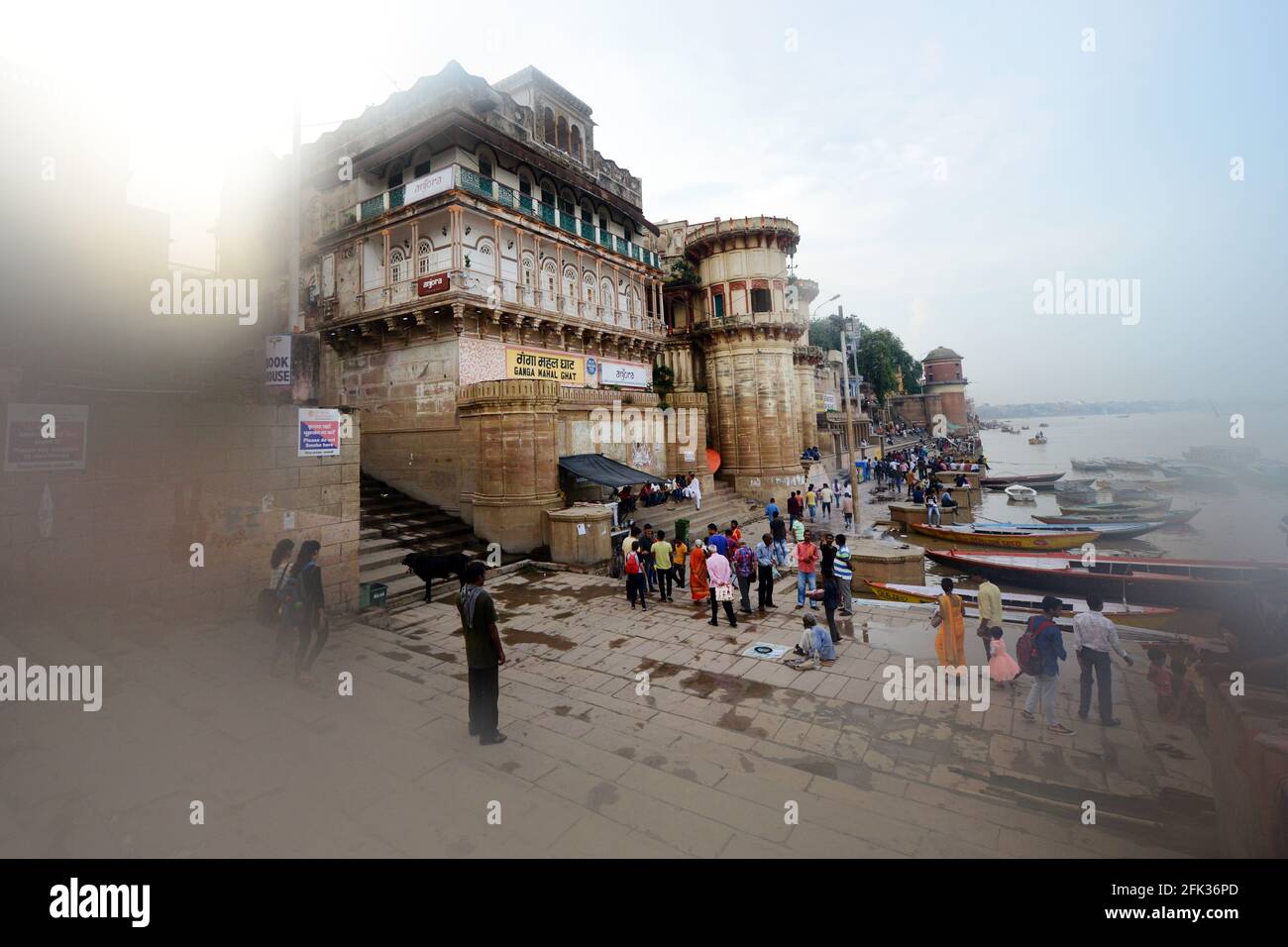 Ganga Mahal ghat in Varanasi, India Stock Photo - Alamy
