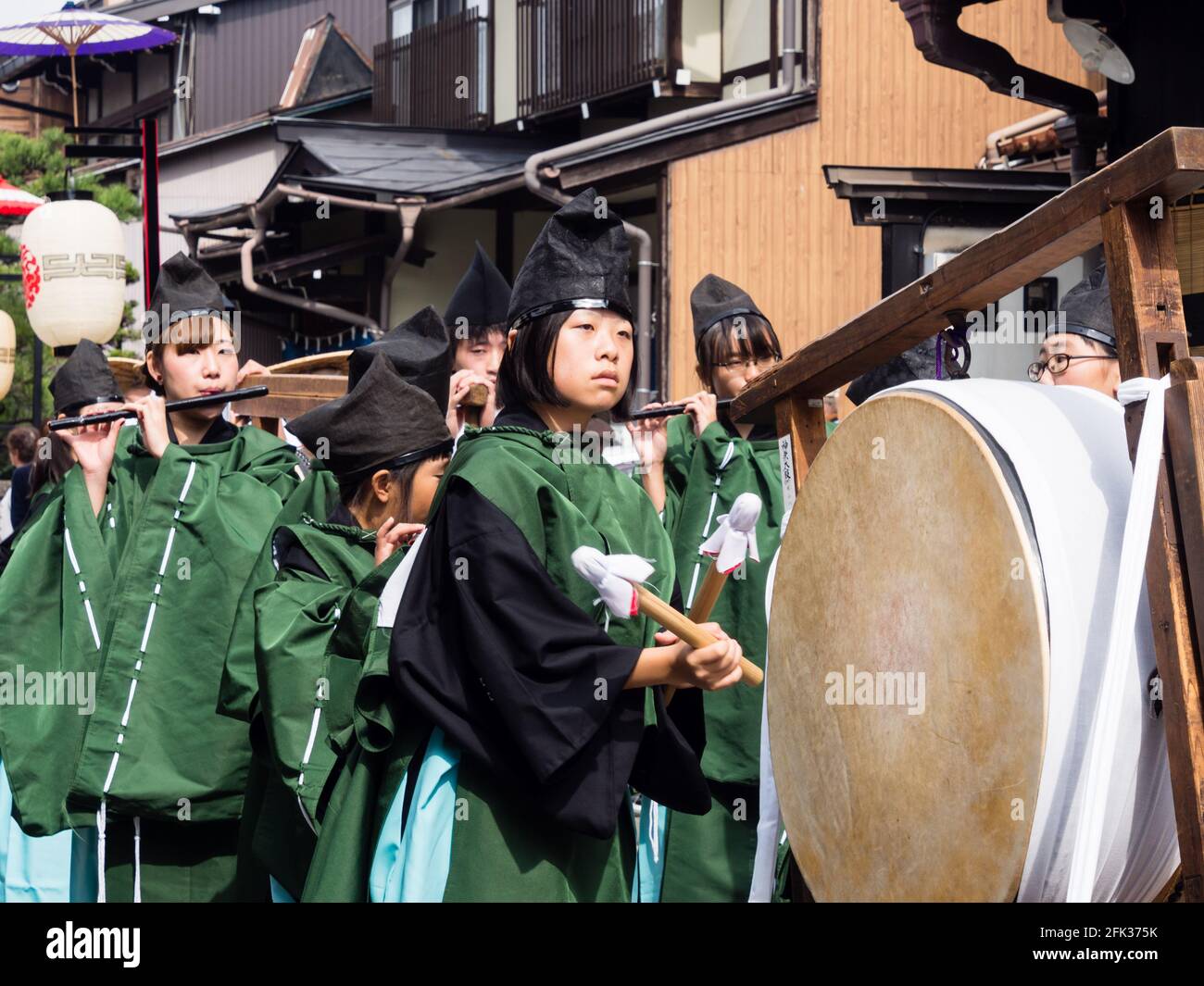 Takayama, Japan - October 10, 2015: Young local performer in ...