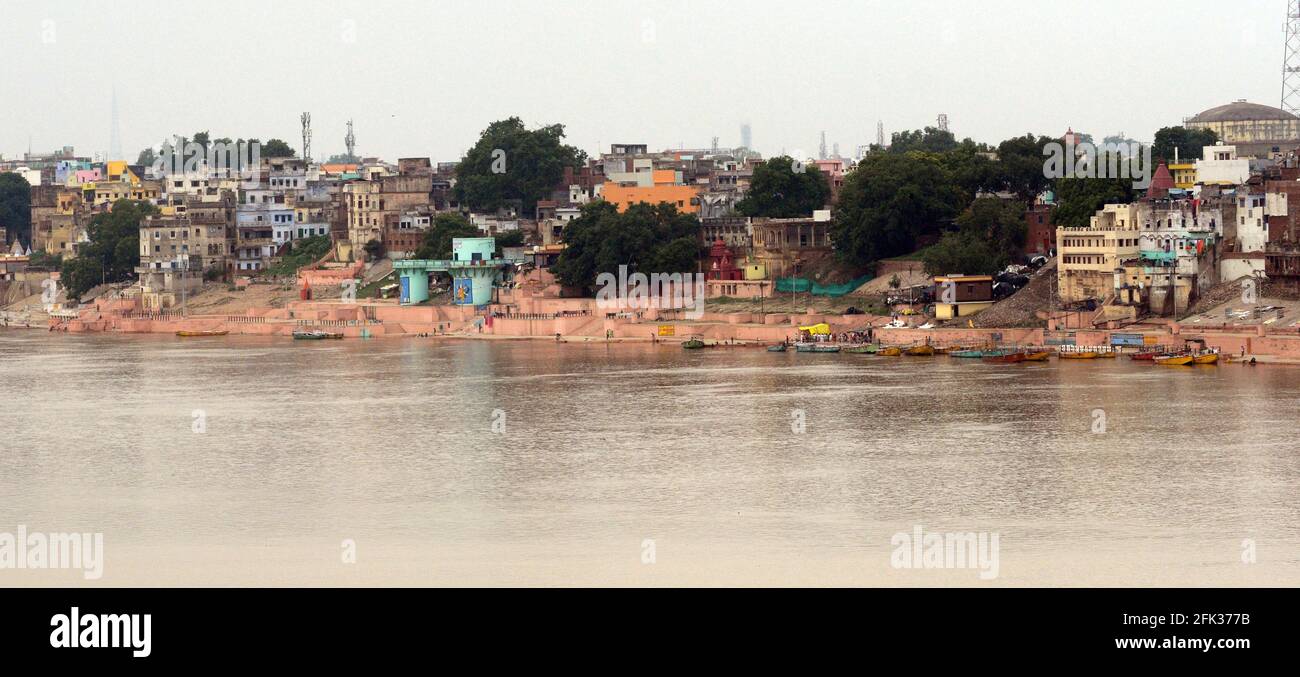 A view of the Ganges ghats in Varanasi, India Stock Photo - Alamy