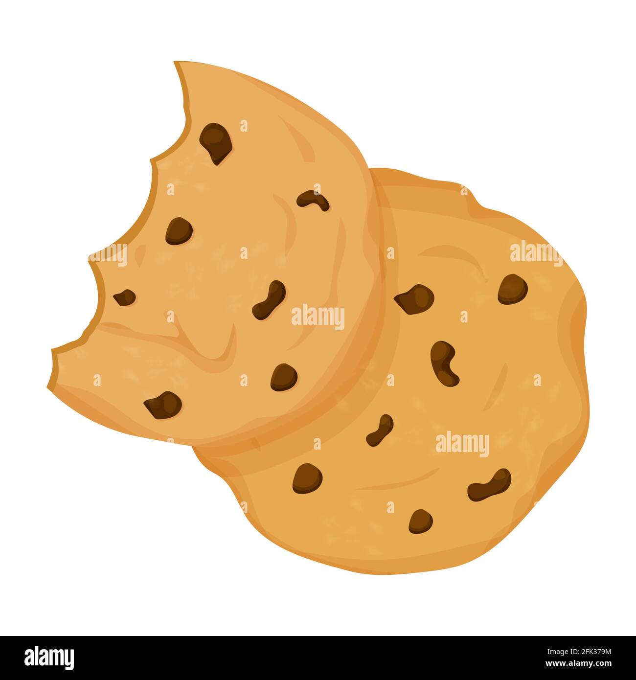 Chocolate chip cookie dough Stock Vector Images - Alamy