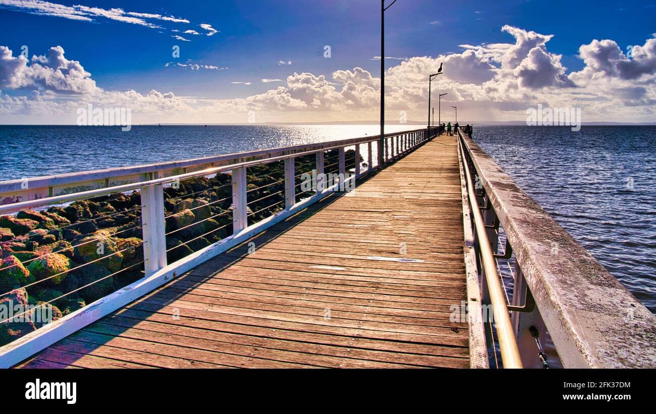 Jetty at wellington point in queensland Stock Photo - Alamy