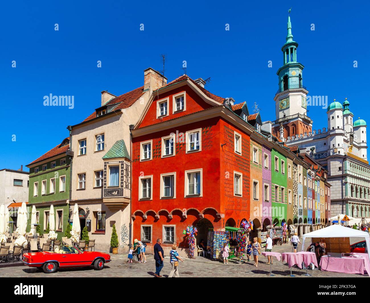 Poznan, Poland - June 5, 2015: Historic merchant tenement houses ...