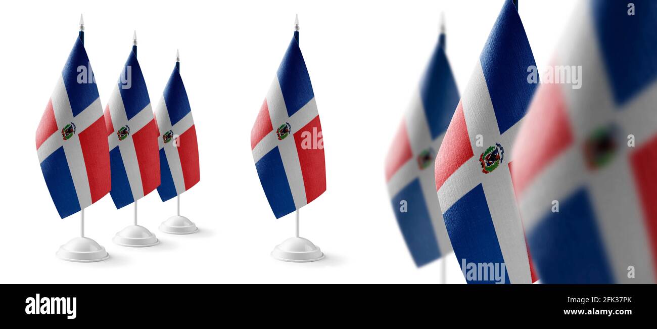 Set of Dominicana national flags on a white background Stock Photo - Alamy