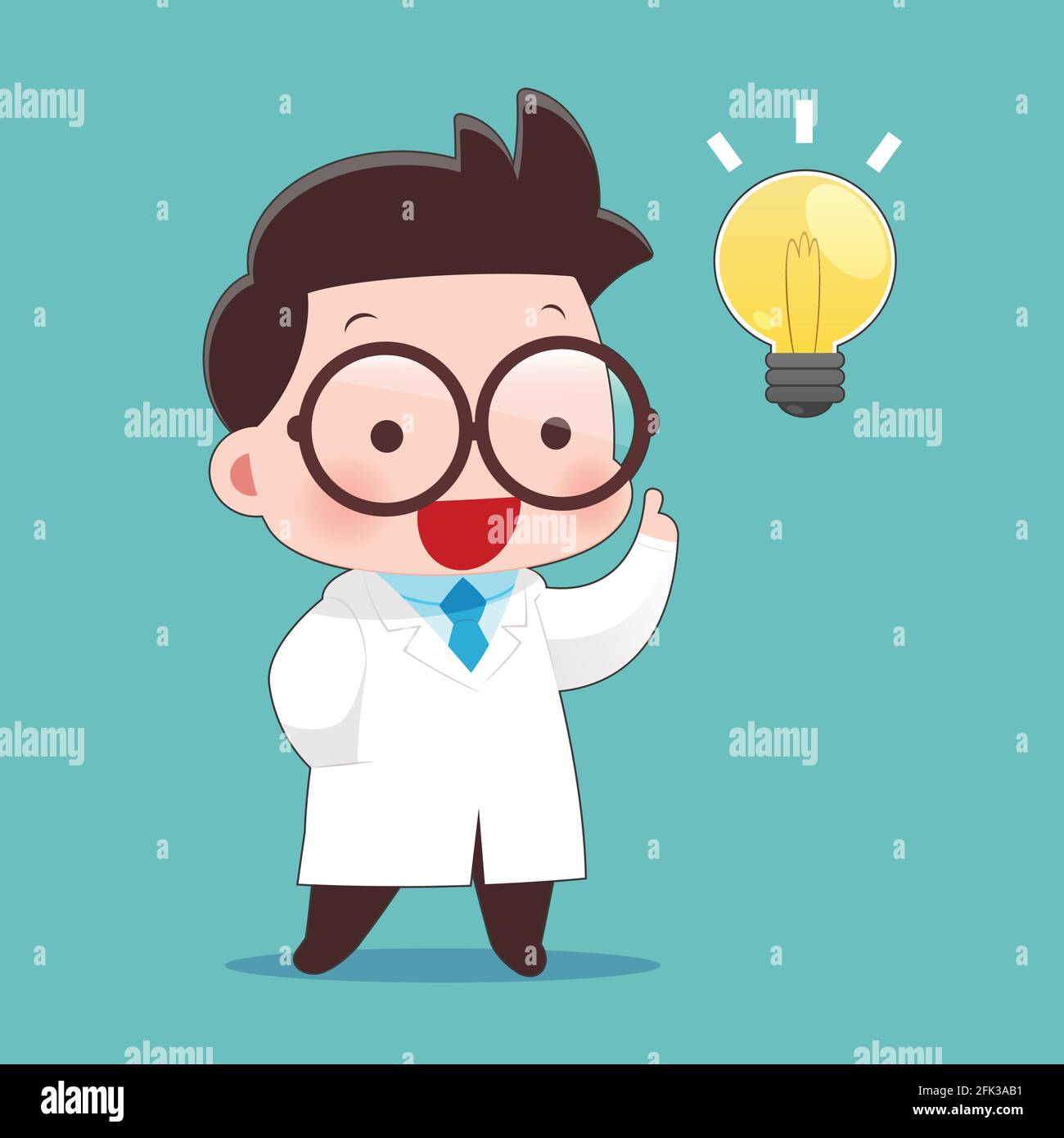 Scientists Got Idea Vector - Idea Concept With Character Design, Vector ...
