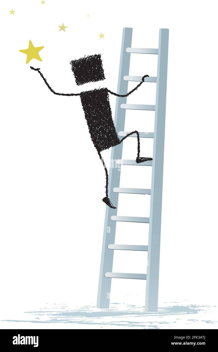 Ladder of success vector vectors Cut Out Stock Images & Pictures - Alamy