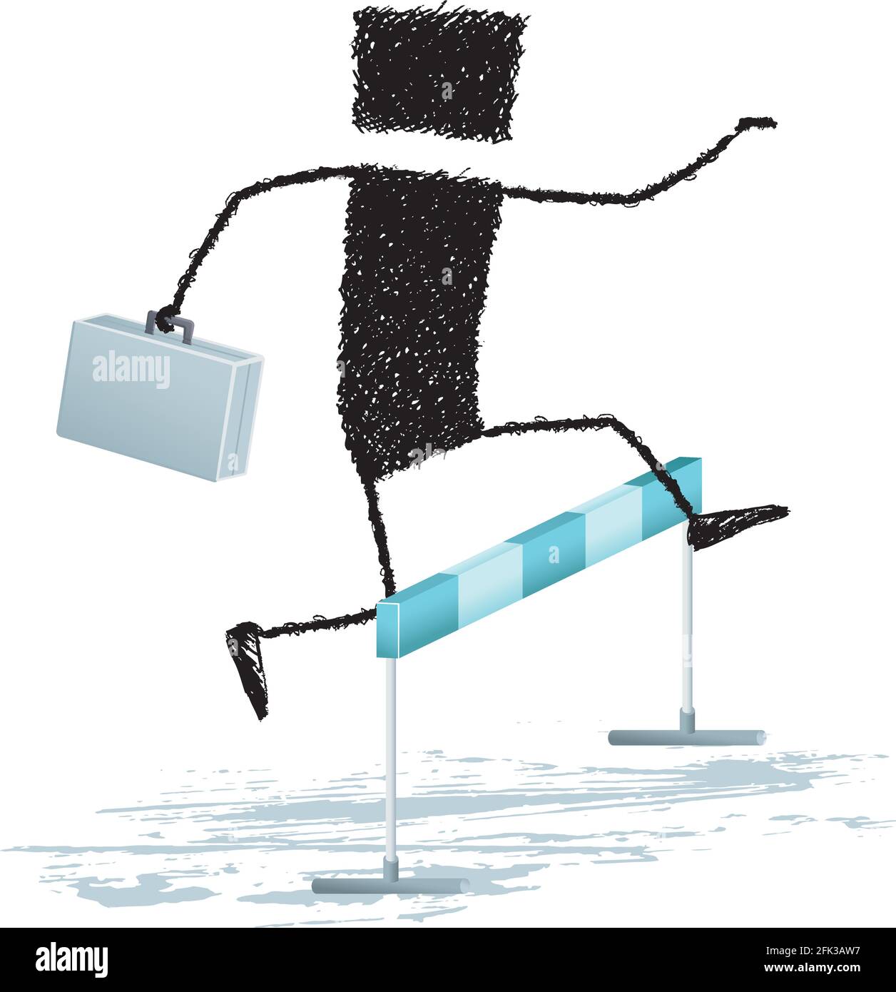 Running businessman silhouette Cut Out Stock Images & Pictures - Alamy