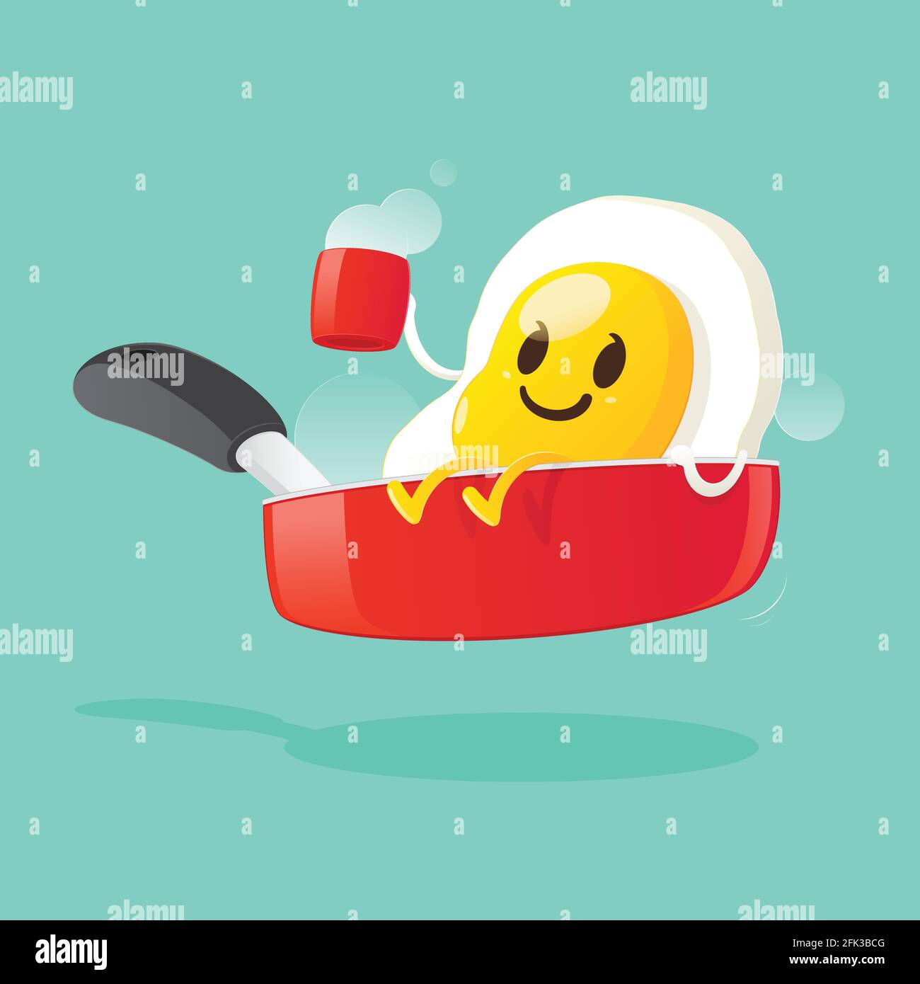 Good morning, Smile for sweet breakfast, Vector illustration Stock ...