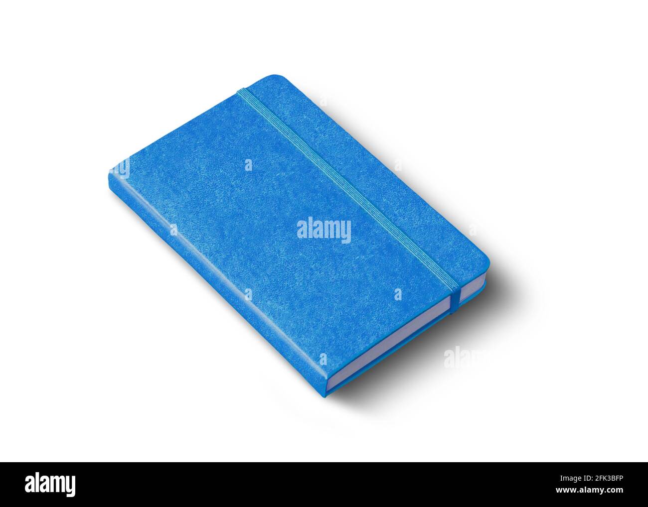 blue closed notebook mockup isolated on white Stock Photo - Alamy
