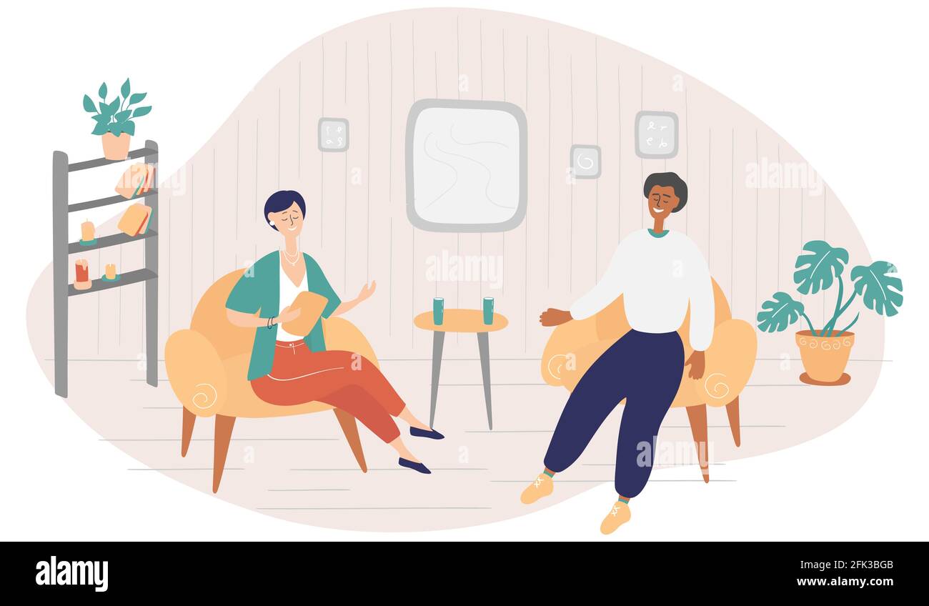 Female presenter asks famous celebrity on TV show. Popular man-star ...